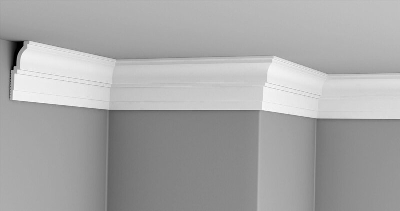 Плинтус потолочный Glanzepol GPX-23, 1шт (длина 2м)