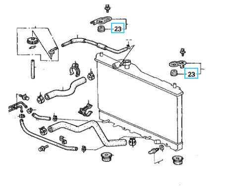 Подушка, монтаж радиатора; Верхняя (Оригинал)