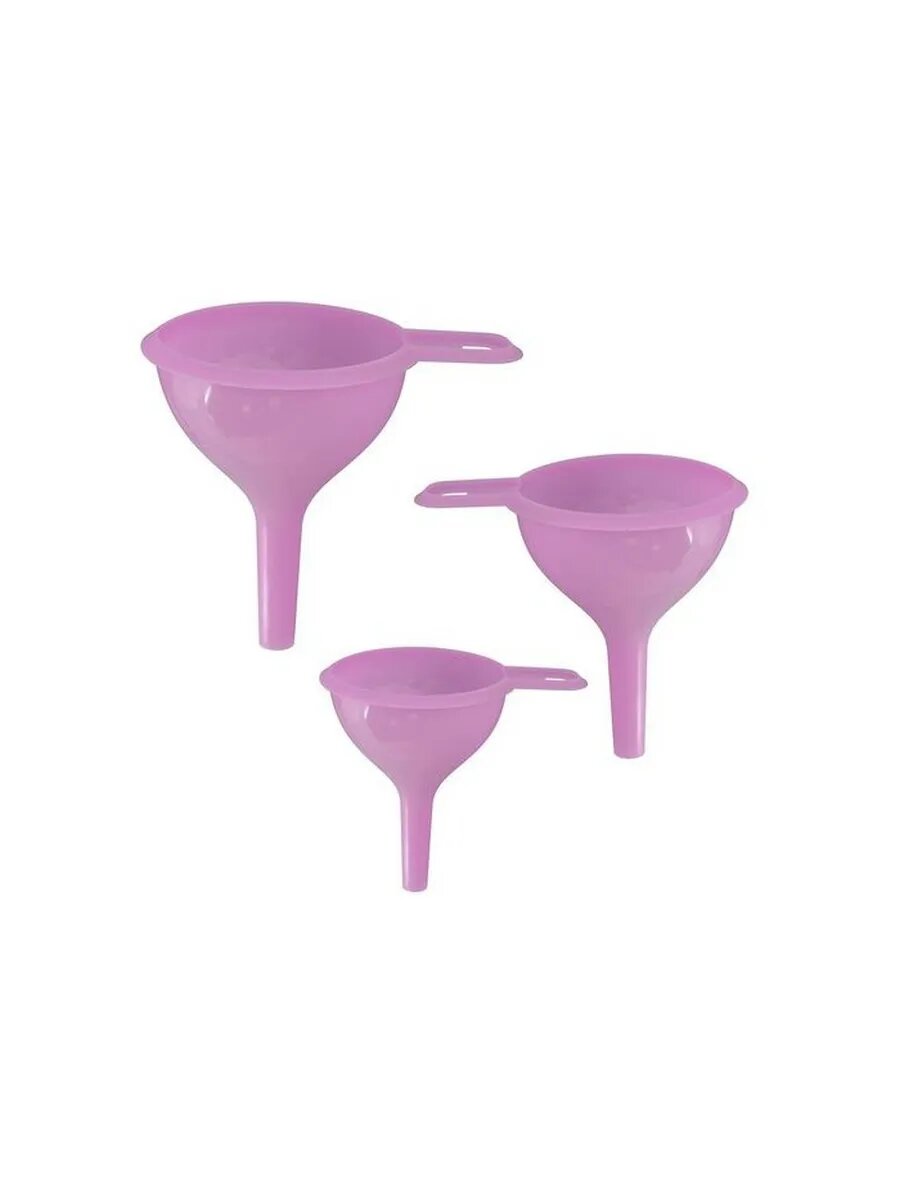 Набор воронок Мультидом Эконом 3шт 9,7/5,5/5см пластик