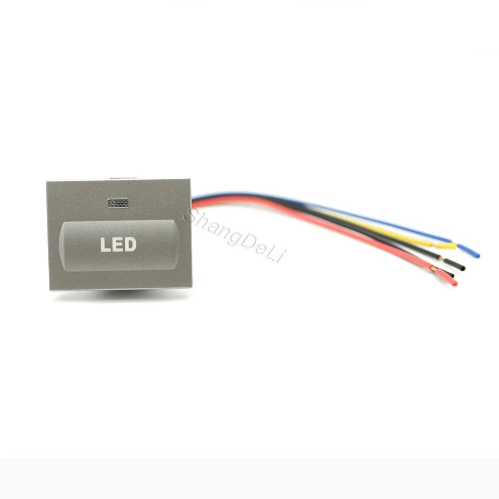 Серебристая автомобильная светодиодная противотуманная фара, кнопка включения питания с соединительным проводом для Ford Focus 2 2004-2010 mk2 Transit, аксессуары