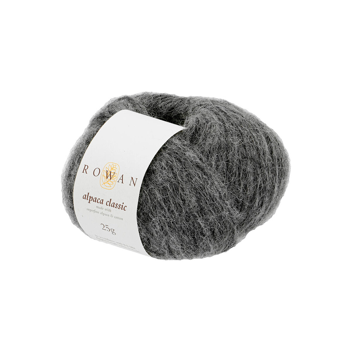 Alpaca Classic /Альпака Классик/ пряжа Rowan, 9802214 (102, сharcoalс melange (меланж древесного угля), серый)