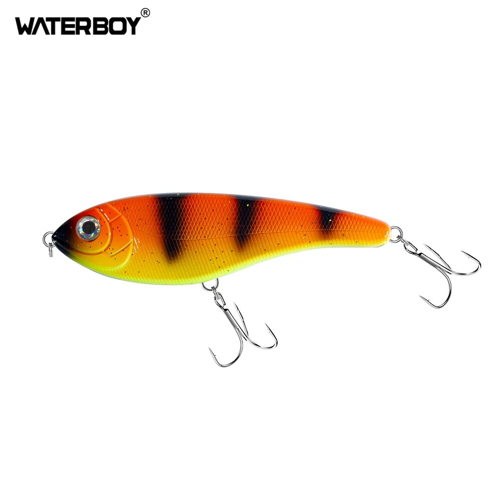 WATERBOY Мусли Бунтер Джеркбейт Медленно Тонущий 12cm 33g, Color 18