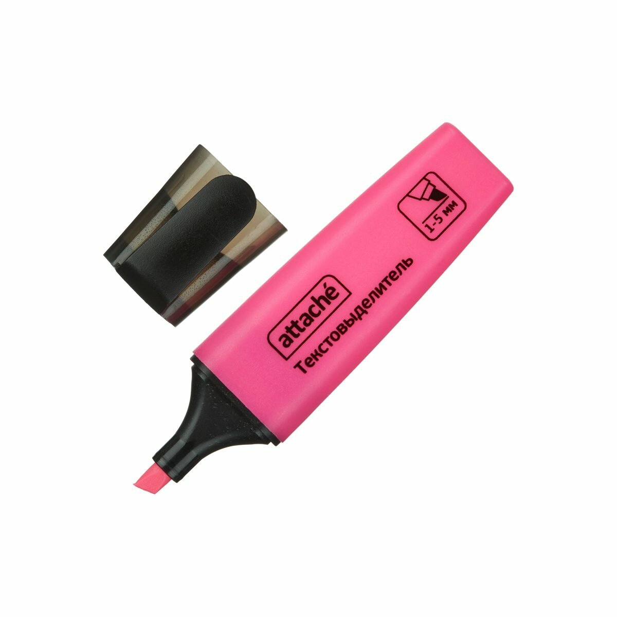 Маркер-текстовыделитель Attache Colored (1-5мм, розовый), 1шт.