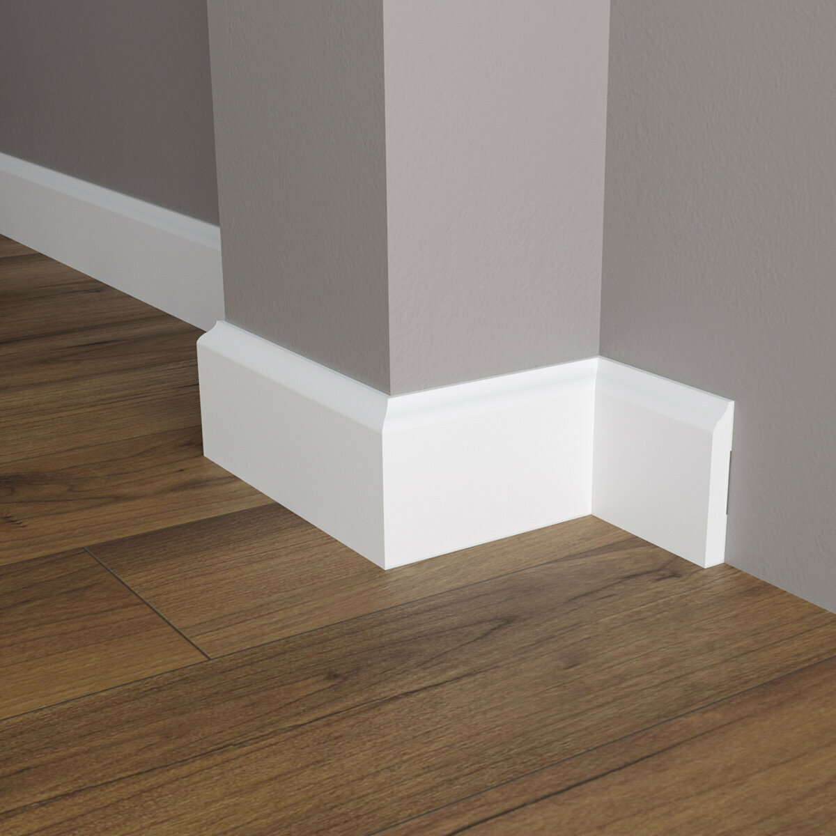 Плинтус дюрополимер напольный Decor-Dizayn (Декор-Дизайн), 82x13x2000 мм, DD47