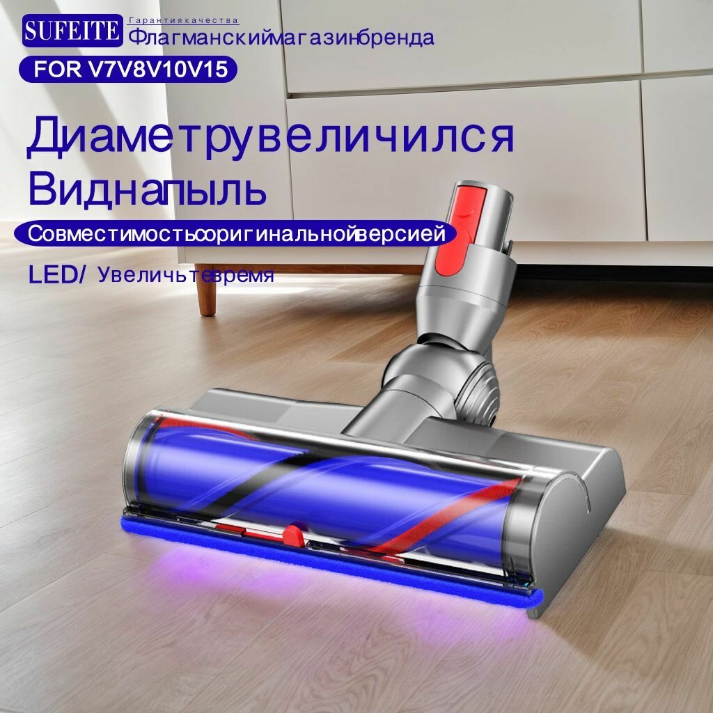Щетка для пылесоса Dyson Motorhead для V7 V8 V10 V11 V15, уборка ковров, ламината, паркета, одинарная головка