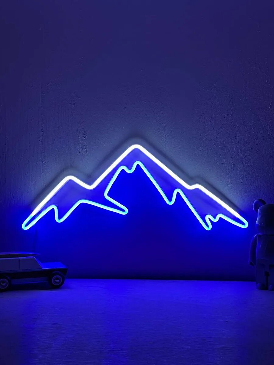 "Горы" неоновая лампа, светильник