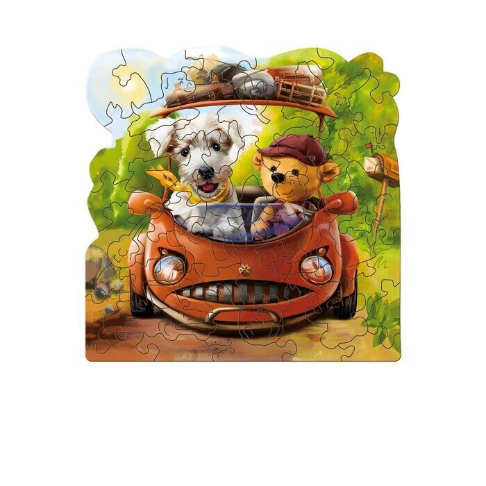 Фигурный пазл Нескучные игры Mimi puzzles, деревянный, "Best friends"