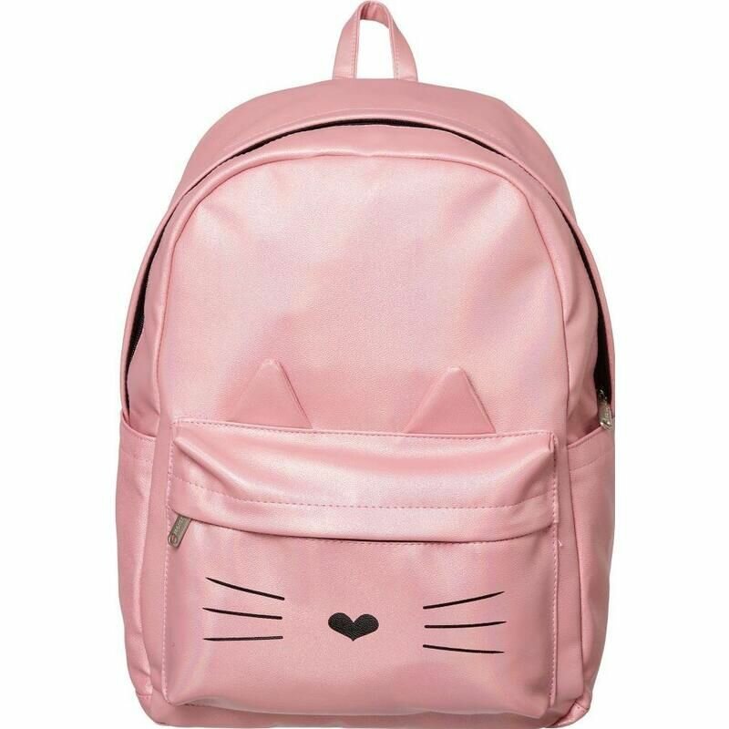 Рюкзак №1 School Kitty экокожа розовый