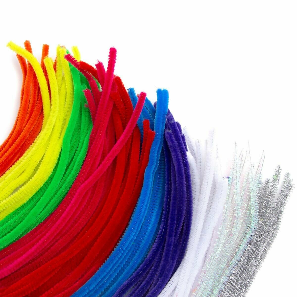 Проволока синельная Astra&Craft для творчества пушистая и блестящая, 6х300 мм, 10 цветов, 100 шт