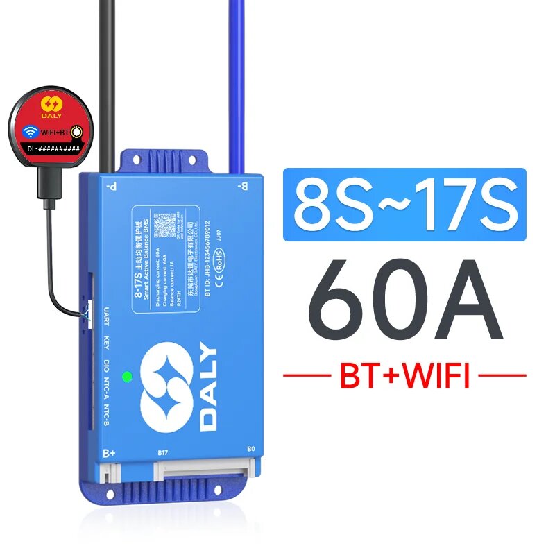 Активный балансир BMS 100 BALANCE для литий-ионных аккумуляторов 8-17S 60A WIFI