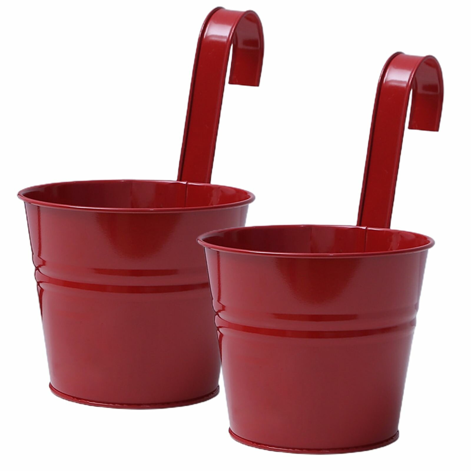 Железное ведро для цветов с ручкой, сверхпрочное, оцинкованная сталь, 50 л, контейнер для полива сада, посадки и хранения