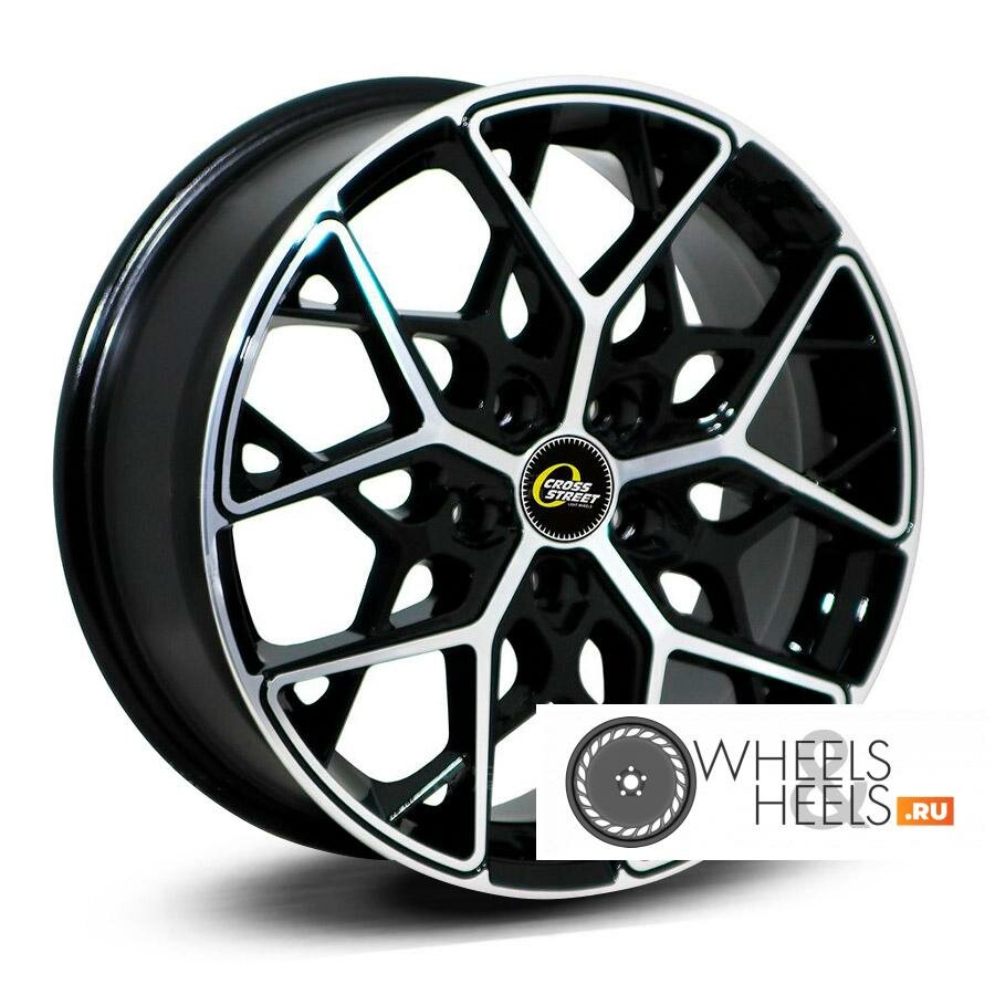 Диск автомобильный литой Cross Street CR-20 17x7 5x108 et40 dia54.1 Черный с полированной лицевой поверхностью