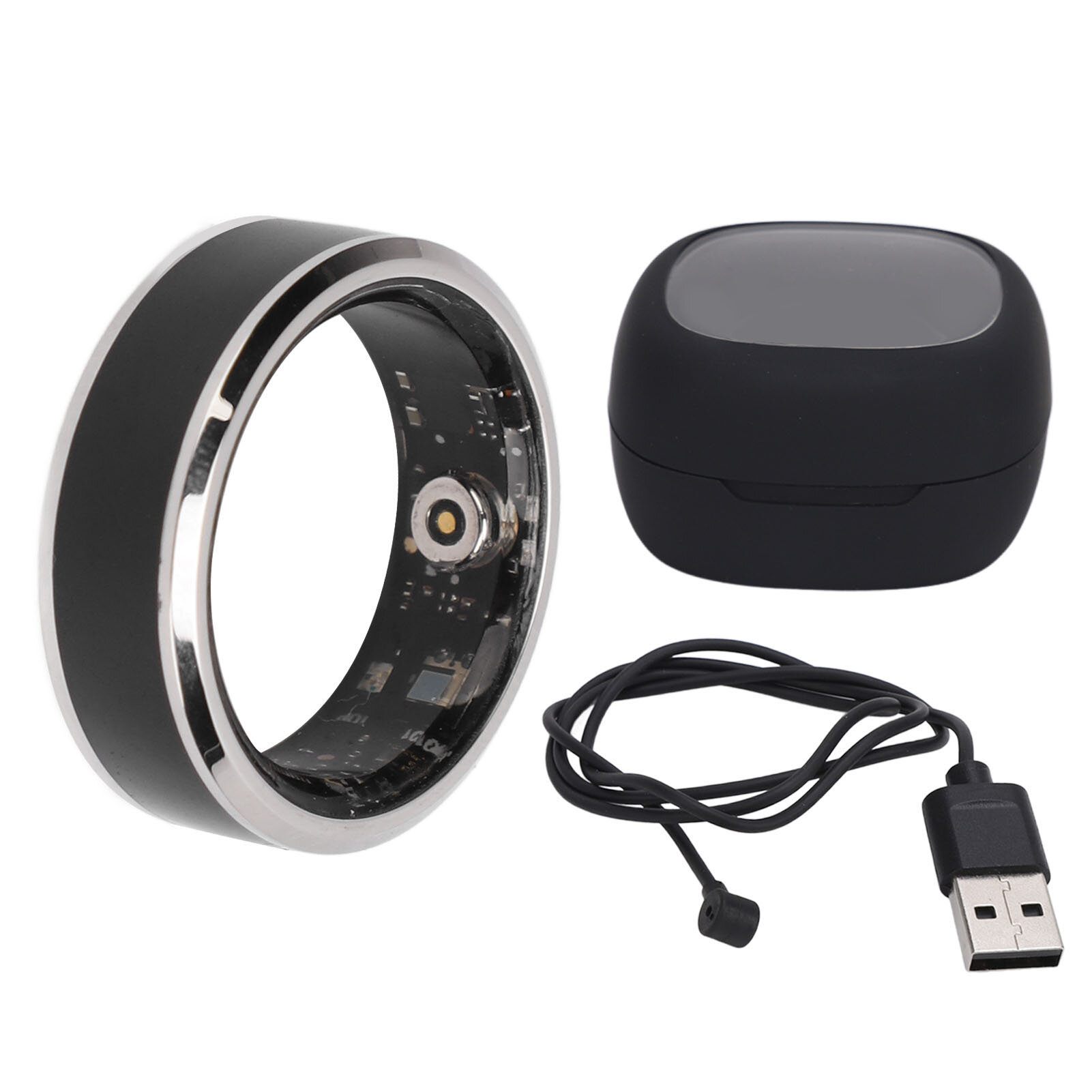 Многофункциональная игра Smart Ring с датчиком движения, Длительное время автономной Работы, Водонепроницаемый Трекер Сна с Зарядным Футляром № 8 (внутренний Диаметр 18,4 мм)