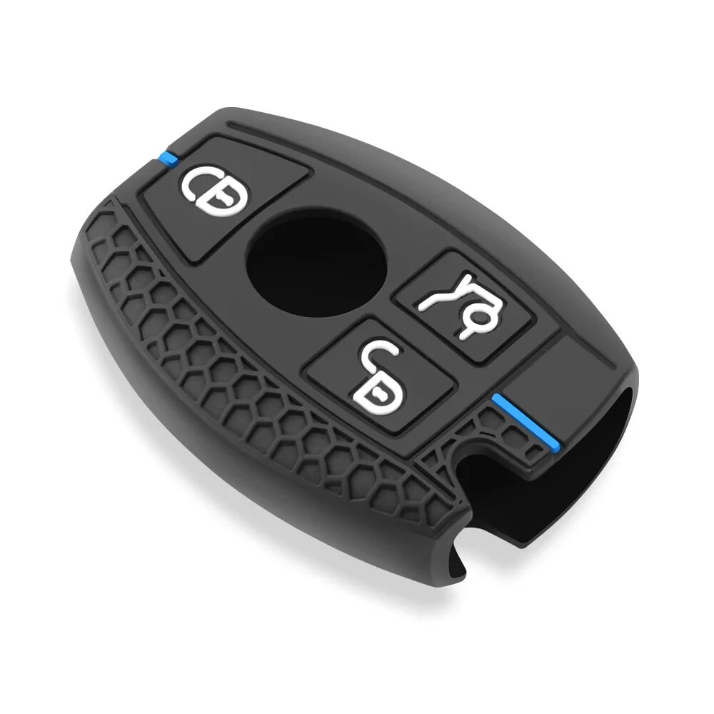 Силиконовый брелок для автомобильного ключа с дистанционным управлением, чехол для Mercedes Benz W204 W205 W212 W213 W176 W177 W219 A B C E S Class GLC CLA AMG Синий