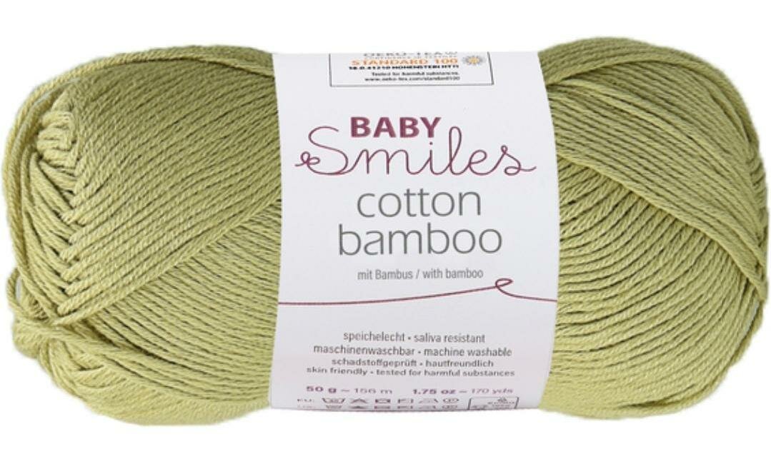 Cotton Bamboo /Коттон Бамбу/ пряжа Schachenmayr Baby Smiles, MEZ, 9807370 (01075, grashupfer (кузнечик), зеленый)