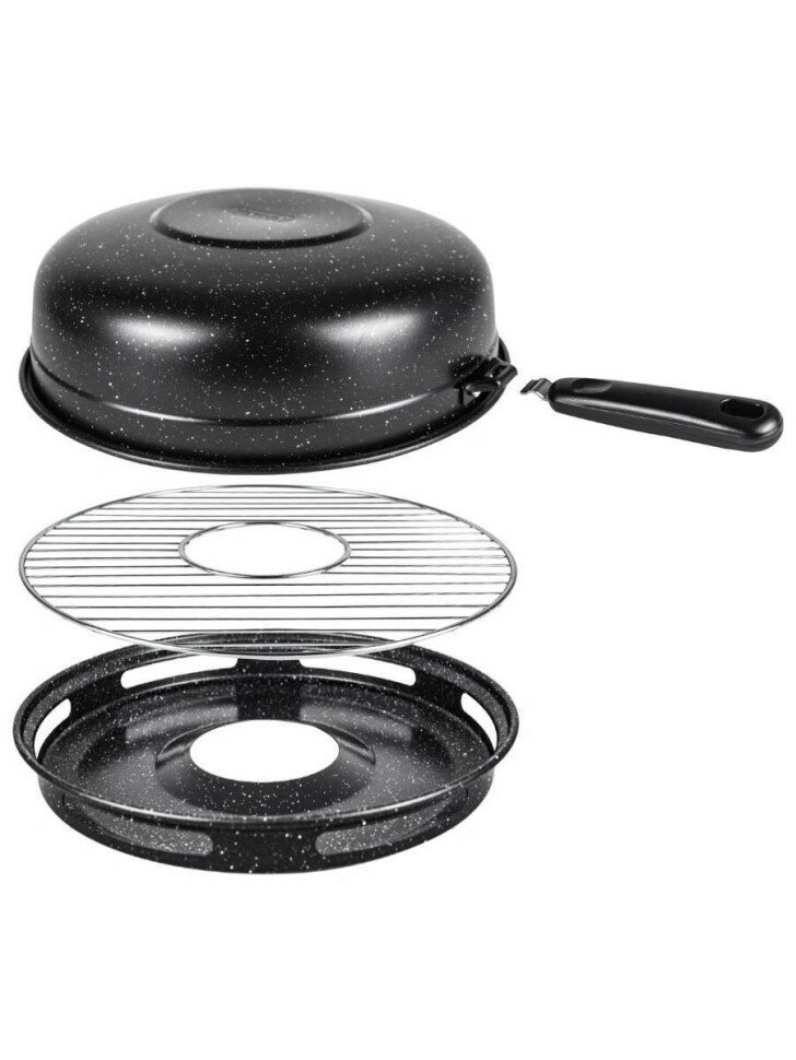 Mercury MC-6349, Сковорода гриль-газ, 32 см, с мраморным покрытием