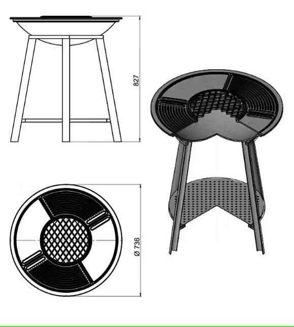 Чугунный Fantastic Grill Везувий 700 Престиж