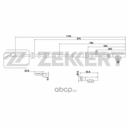 Датчик ABS передн. Nissan Micra (K12) 03- Note (E11 NE11) 06- ZEKKERT SE6053