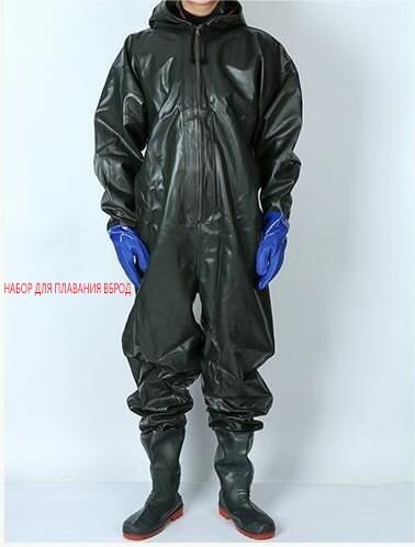 ВейдерсыУтолщенная водонепроницаемая кожаная вилка из ПВХ с половиной корпусом для рыбалки Вейдерсы