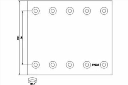 Накладки тормозные барабанные 420х180ммSTD комплект / BPW, SAF