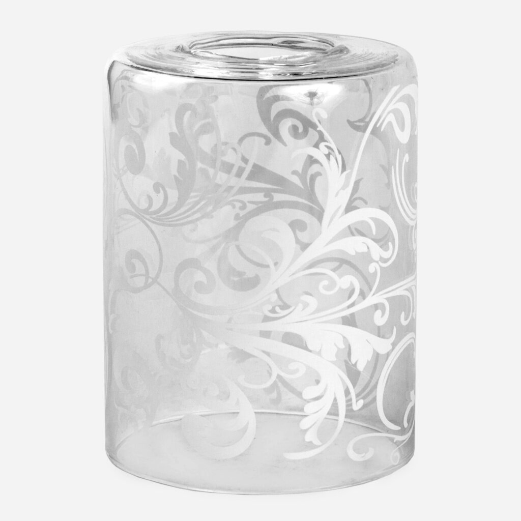 Плафон элетех Цилиндр Узор 34-090-в42 h120 прозрачный белый для декоративного освещения