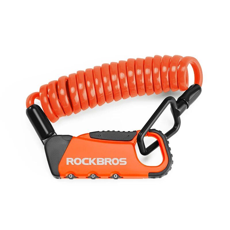 ROCKBROS Кабельный замок оранжевый, 3-значный код