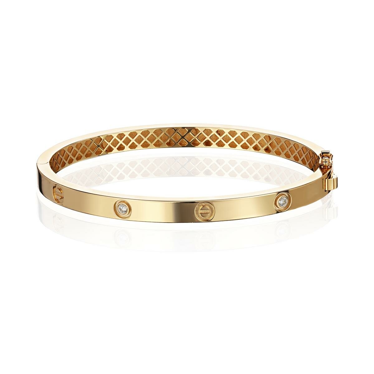 Браслет, золото, 375 проба, фианит