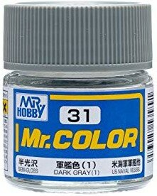C 31 краска художественная т. м. MR.HOBBY 10мл DARK GRAY (1)