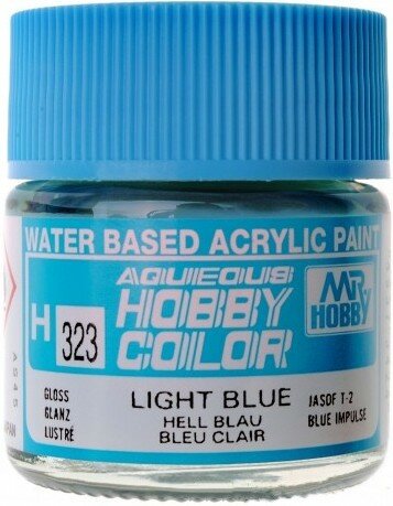 H323 краска водоразбавляемая художественная т. м. MR.HOBBY 10мл LIGHT BLUE