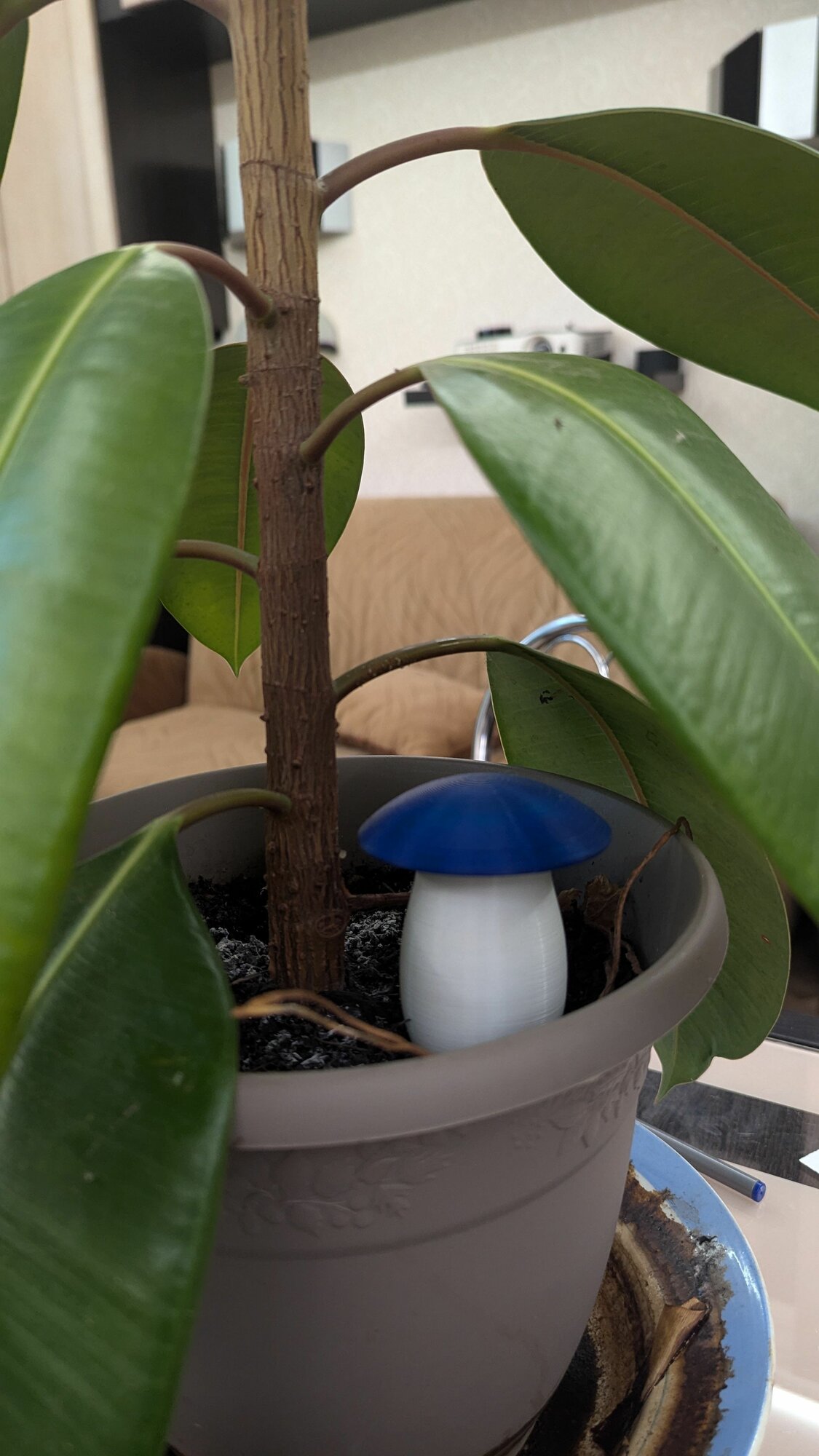 Zigbee датчик влажности почвы для Zigbee2MQTT "Гриб". Синий.