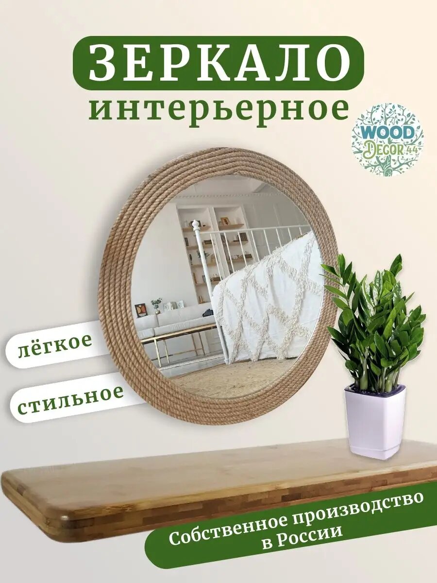 Зеркало круглое на стену