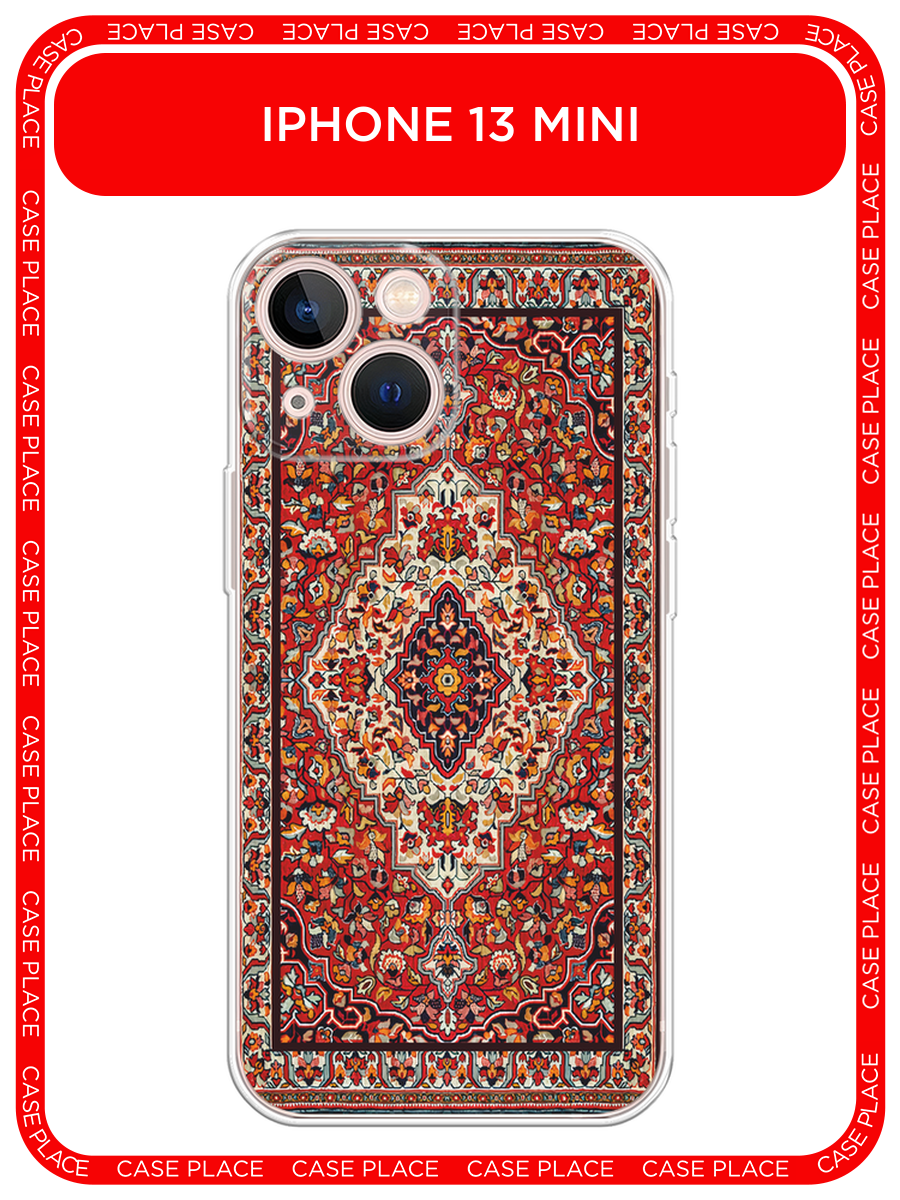 Чехол на Apple iPhone 13 mini / Айфон 13 мини с принтом Красный ковёр