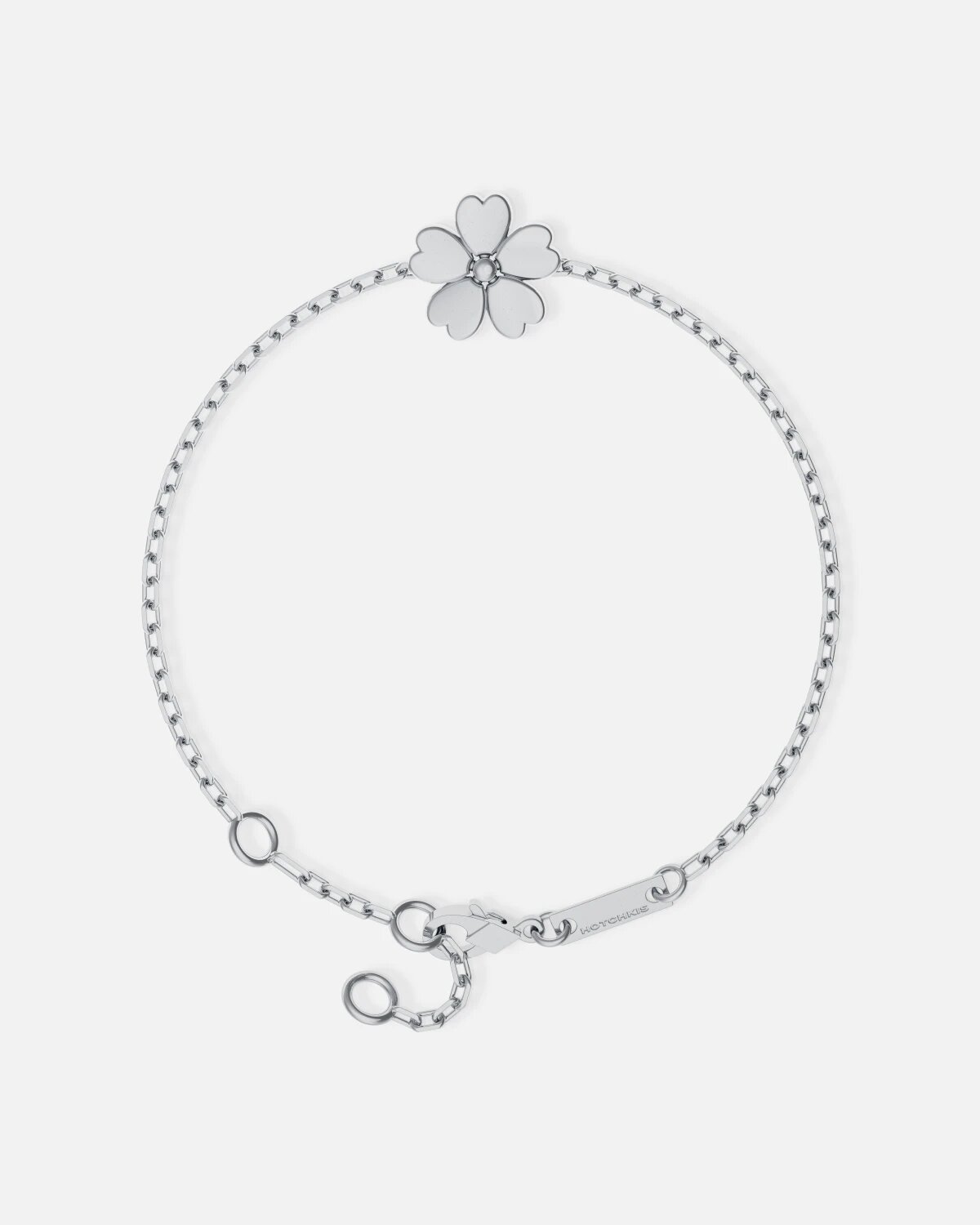 Браслет-цепочка, серебро, 925 проба, родирование