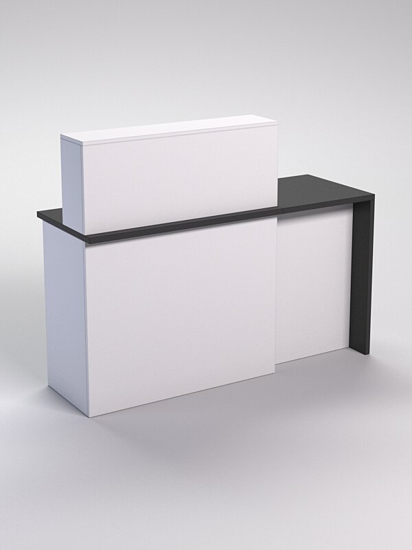 Ресепшн "Лирика" №1-П, Черный и Белый. Производитель товара - компания Westcom.