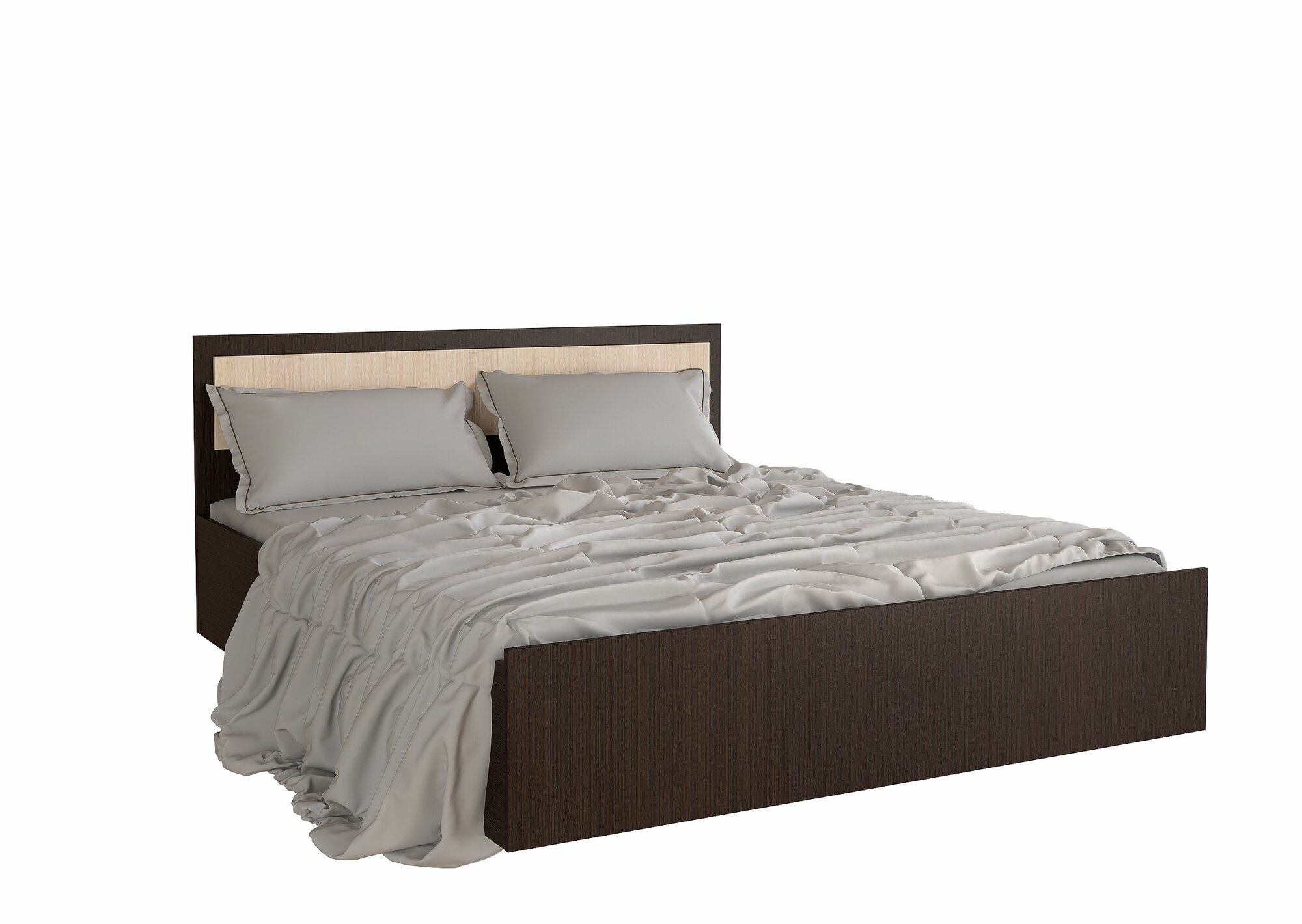 Фиеста Кровать 1,6м (Дуб беленый, венге) (Миф)