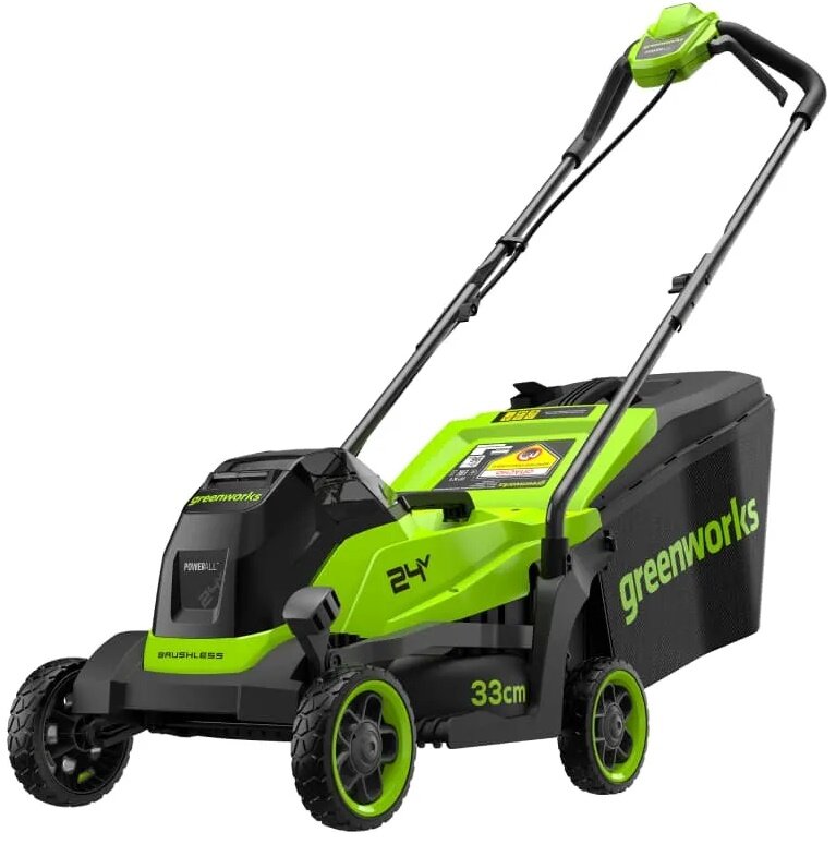 Газонокосилка GREENWORKS GD24LM331, 33 см, (без АКБ и ЗУ)