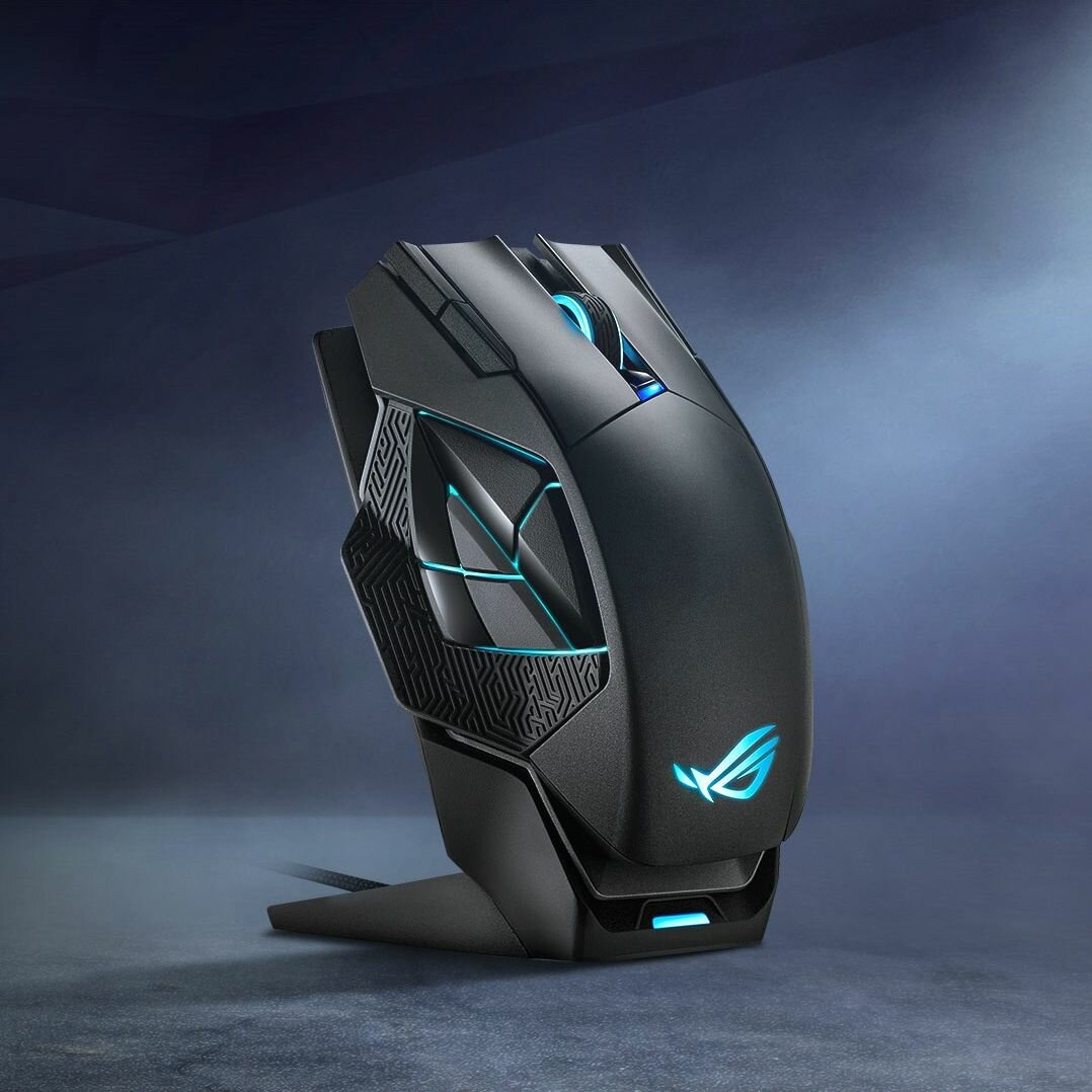 Игровая мышь, Asus ROG Spatha X, черный+магнитная зарядная база