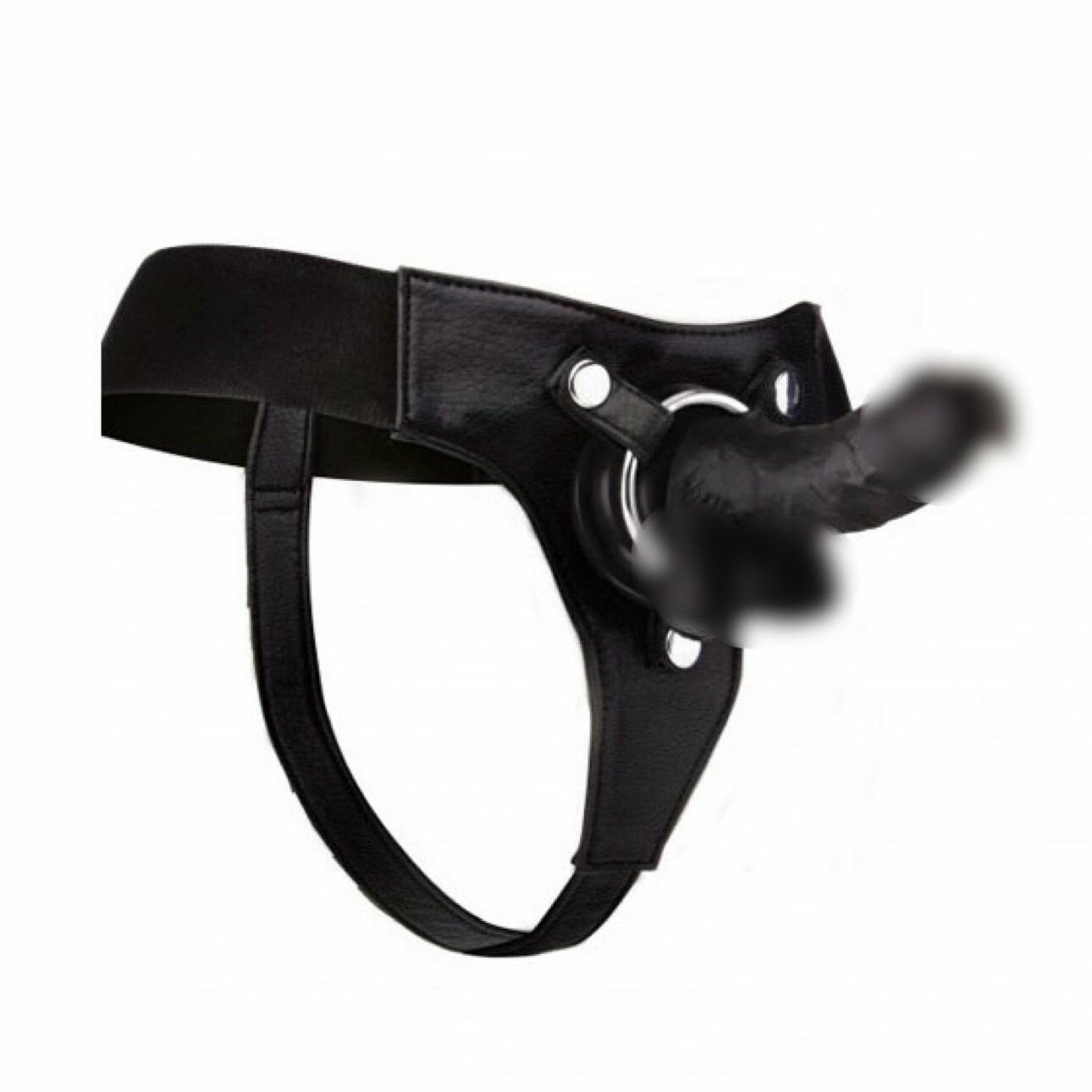 Ouch! Страпон Realistic 7" Strap-On - 18 см (OU154BLK), черный