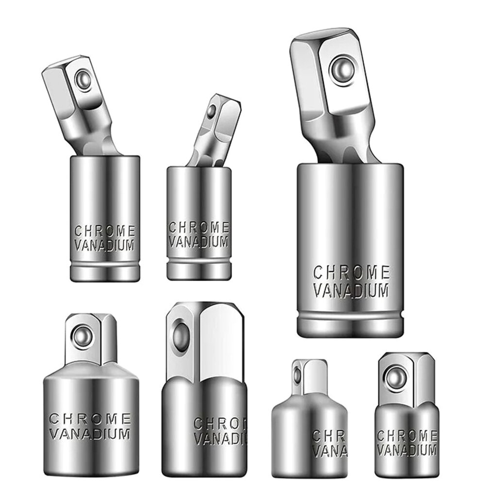 1 комплект из 7 штук, переходник для розетки, взаимный переходник, аксессуары для гаечных ключей с храповым механизмом