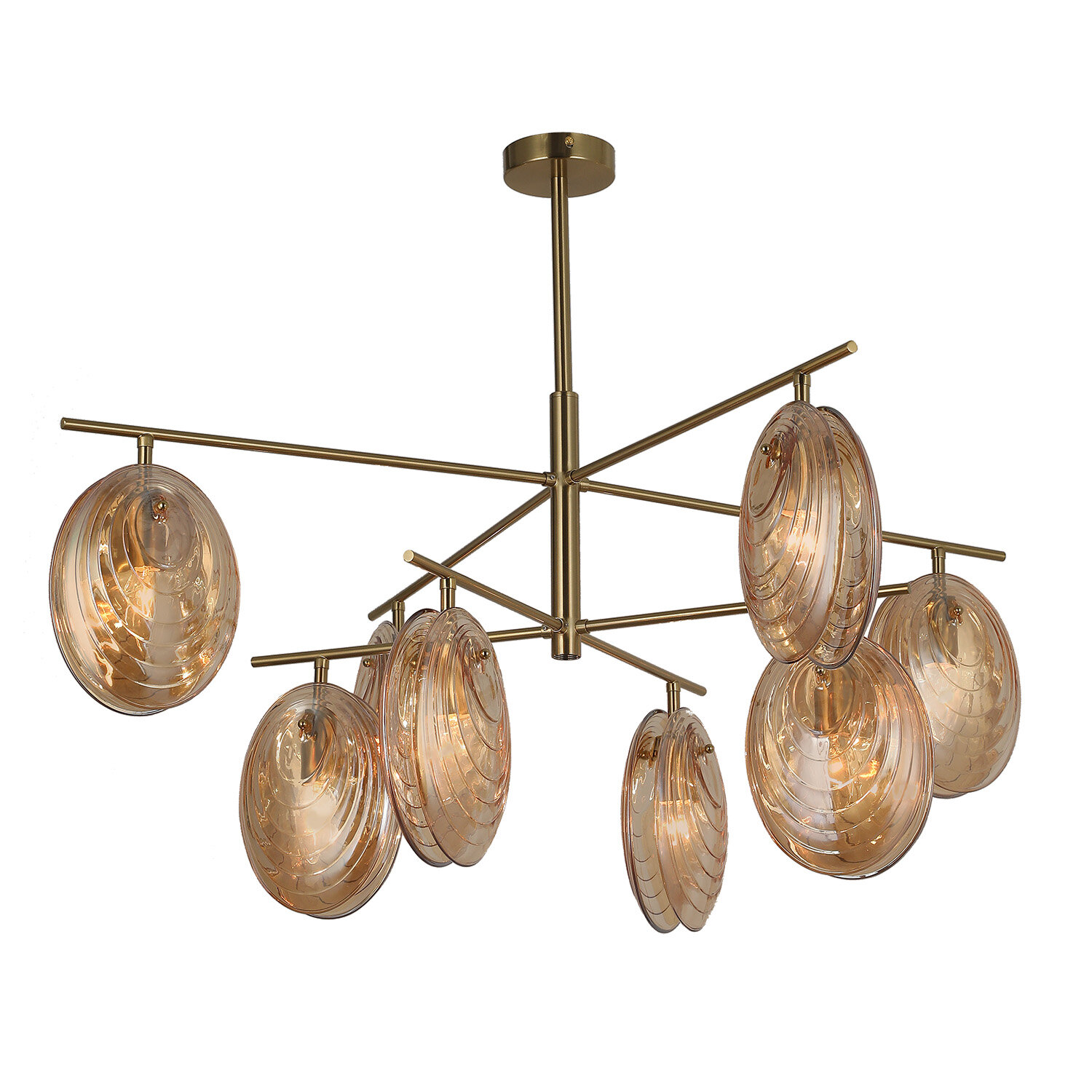 Потолочная люстра F-Promo Media D900*H685 E14 цвет латунь, арт. 4485-8C