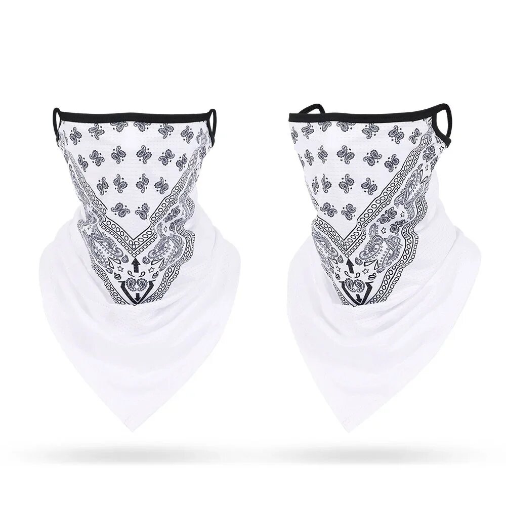 Многофункциональная Бандана с петлями для ушей, черная и белая маска, дышащая, для Серебряный, S10