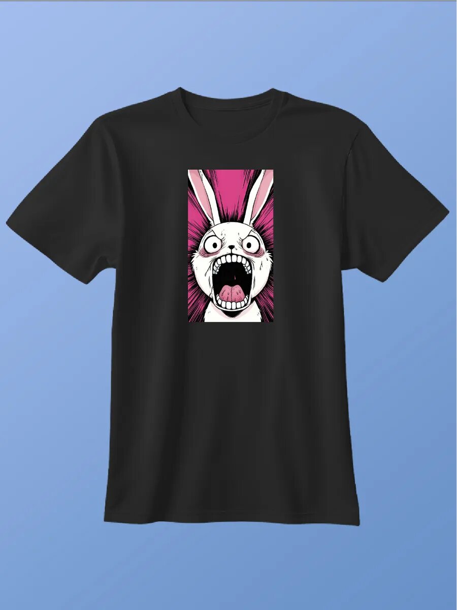 Футболка злой кролик