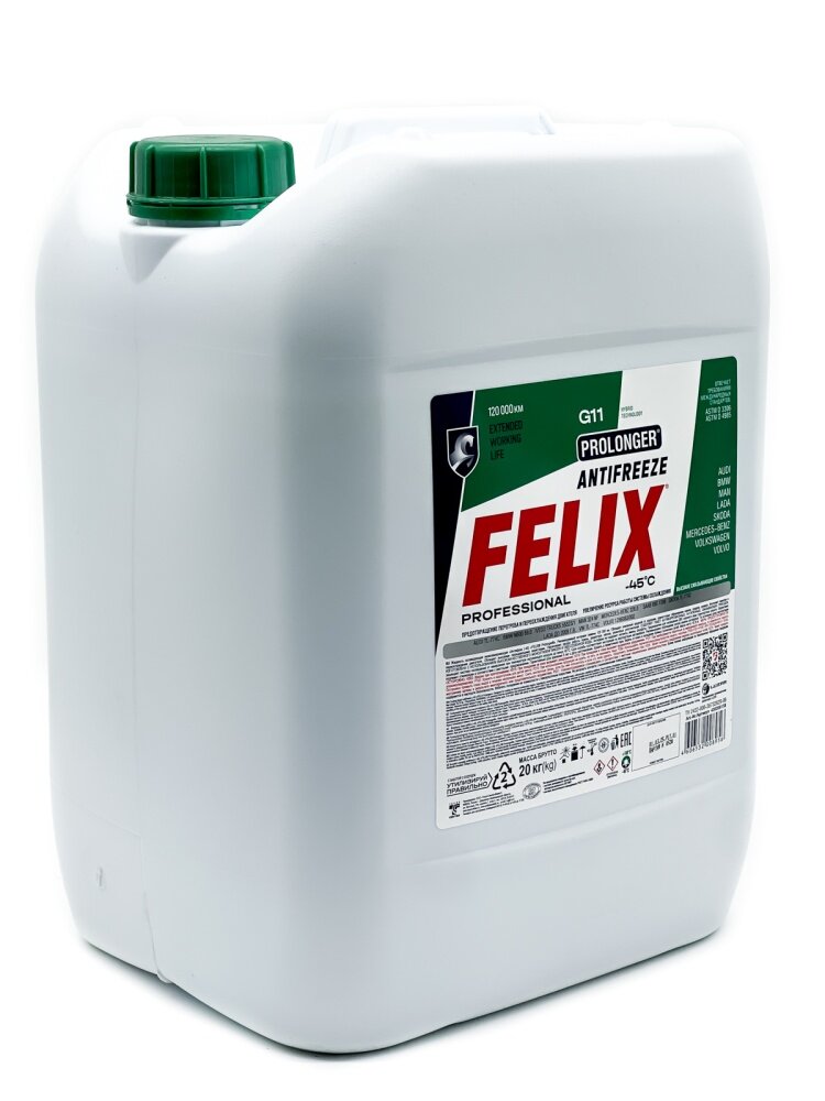 Антифриз FELIX PROLONGER -40 зеленый (20кг) 430206158
