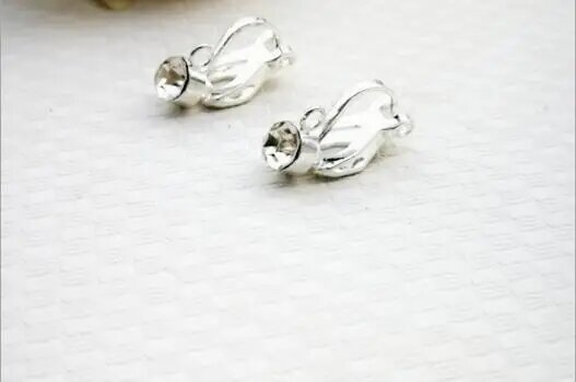 Медные клипсы для сережек SUMOORL Z775 silver