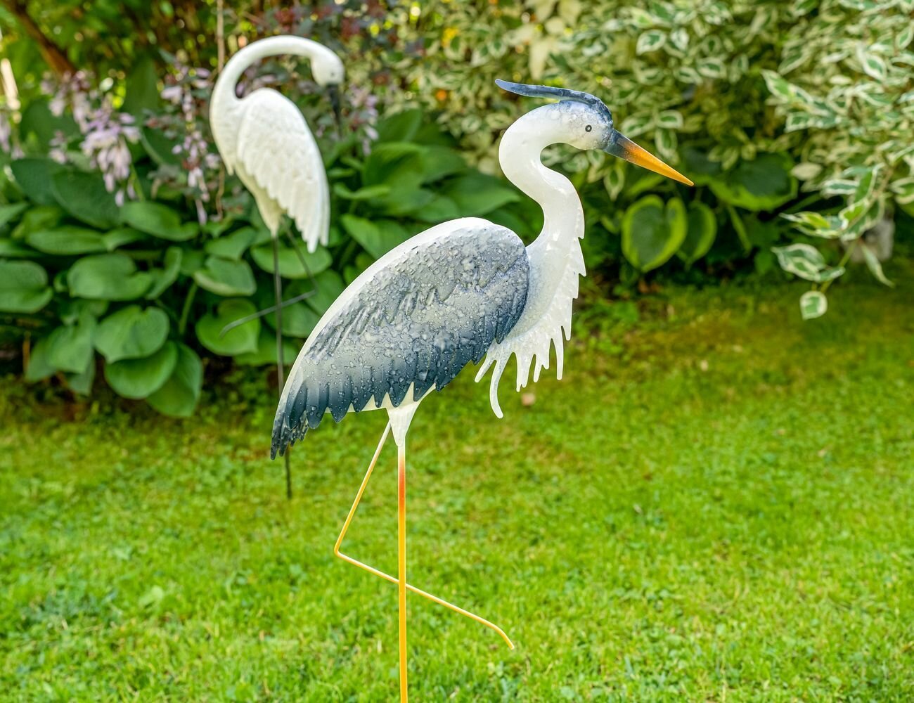 Садовый штекер цапля - кокетливый хохолок, металл, 85 см, Koopman International 557105500-2