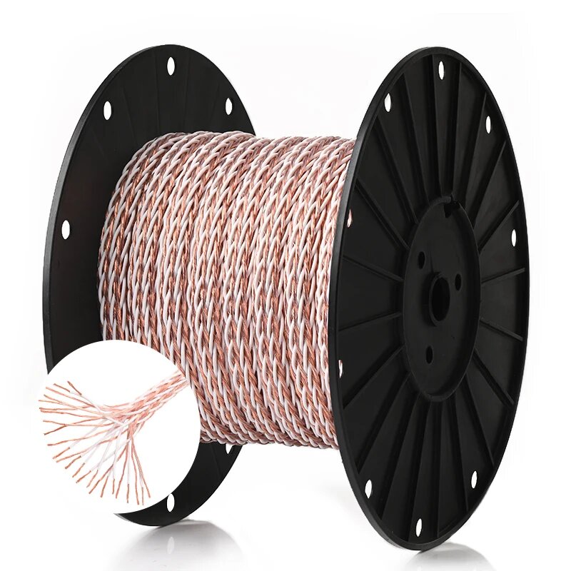 HiFi 12TC Массовый акустический кабель 24-жильный OCC Hi-End аудиокабель для подключения громкоговорителя Линия плеер Массовый провод