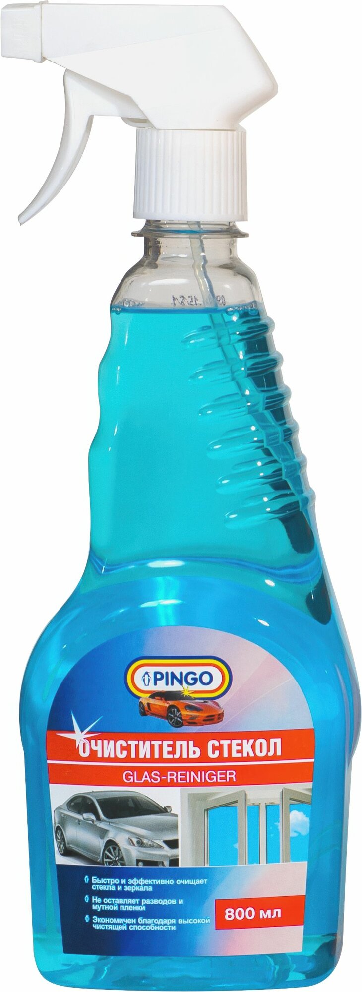 Очиститель стекол, флакон-спрей 800 мл 85033-0 Pingo