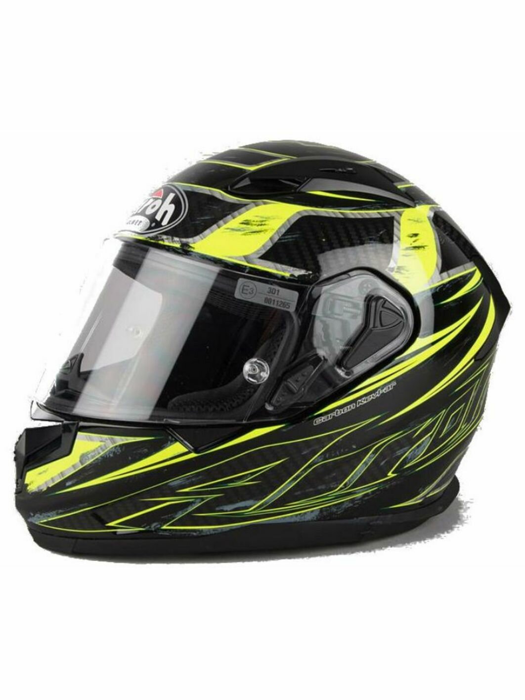 Шлем интеграл Airoh T600 KNIFE черный/желтый, XL