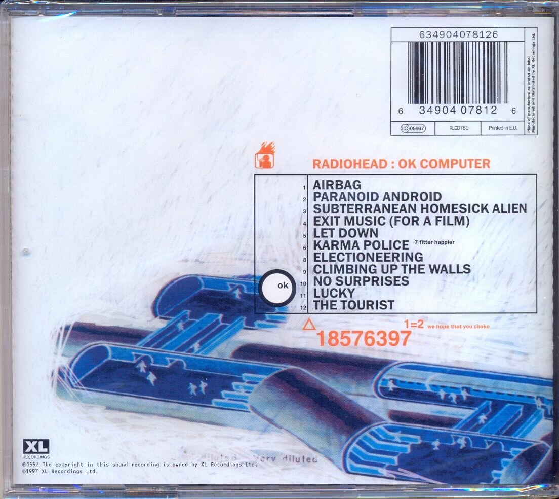 RADIOHEAD - OK COMPUTER 1997 г. Компакт диск — фото 1