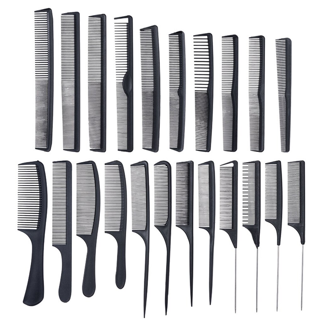 Hair Styling Comb Set, Professional Fine and Wide Tooth Comb Rattail Combs Hairdressing Comb Set Hair Cutting Comb Set